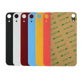 For Iphone Xr Big Hole Rear Back Glass Cover Rear Doors Part With 3m ...