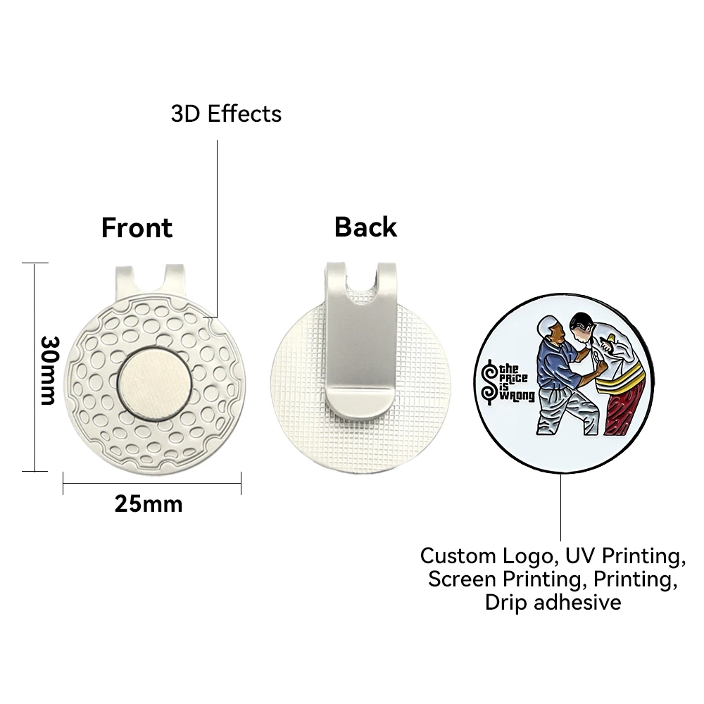 Customized Metal Hat Brim Clip Baseball Cap Clip Magnetic Ladies Golf ...