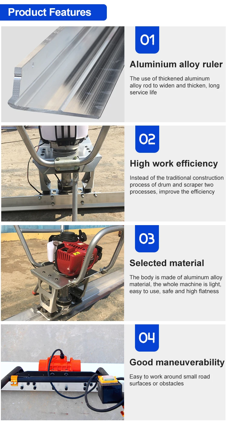 Cement Leveling Ruler Tools Concrete Floor Vibratory Screed Floor Road ...