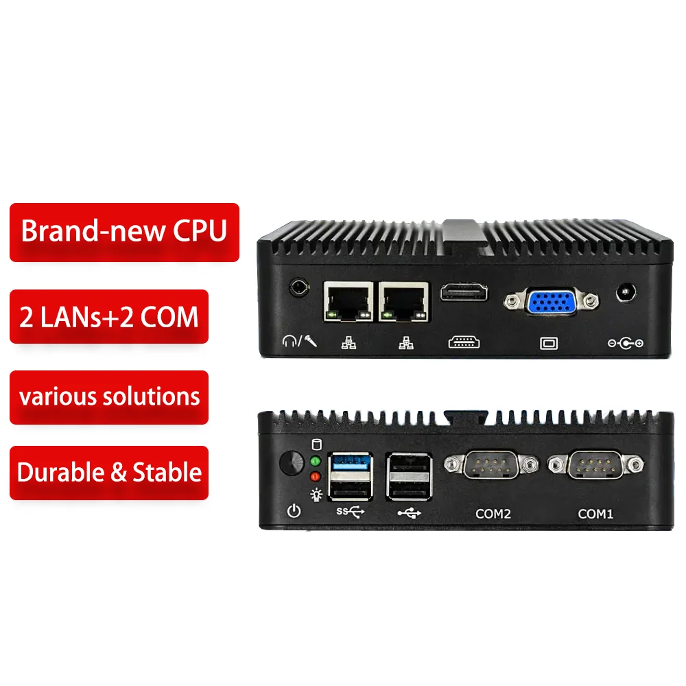 X86 Celeron N2840 Mini-pc 2 Dual Lan Industrial Pc Nano Barebone Ubuntu ...