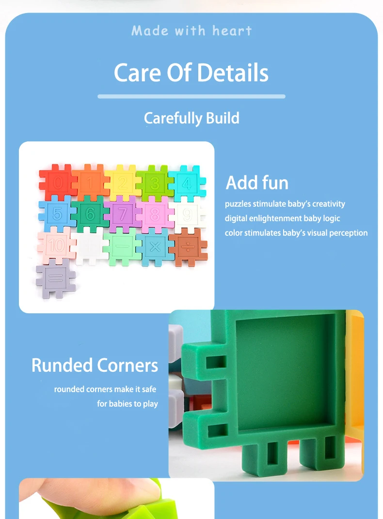 Custom Silicone Soft Building Blocks Kids Puzzle Other Baby Toys Early ...