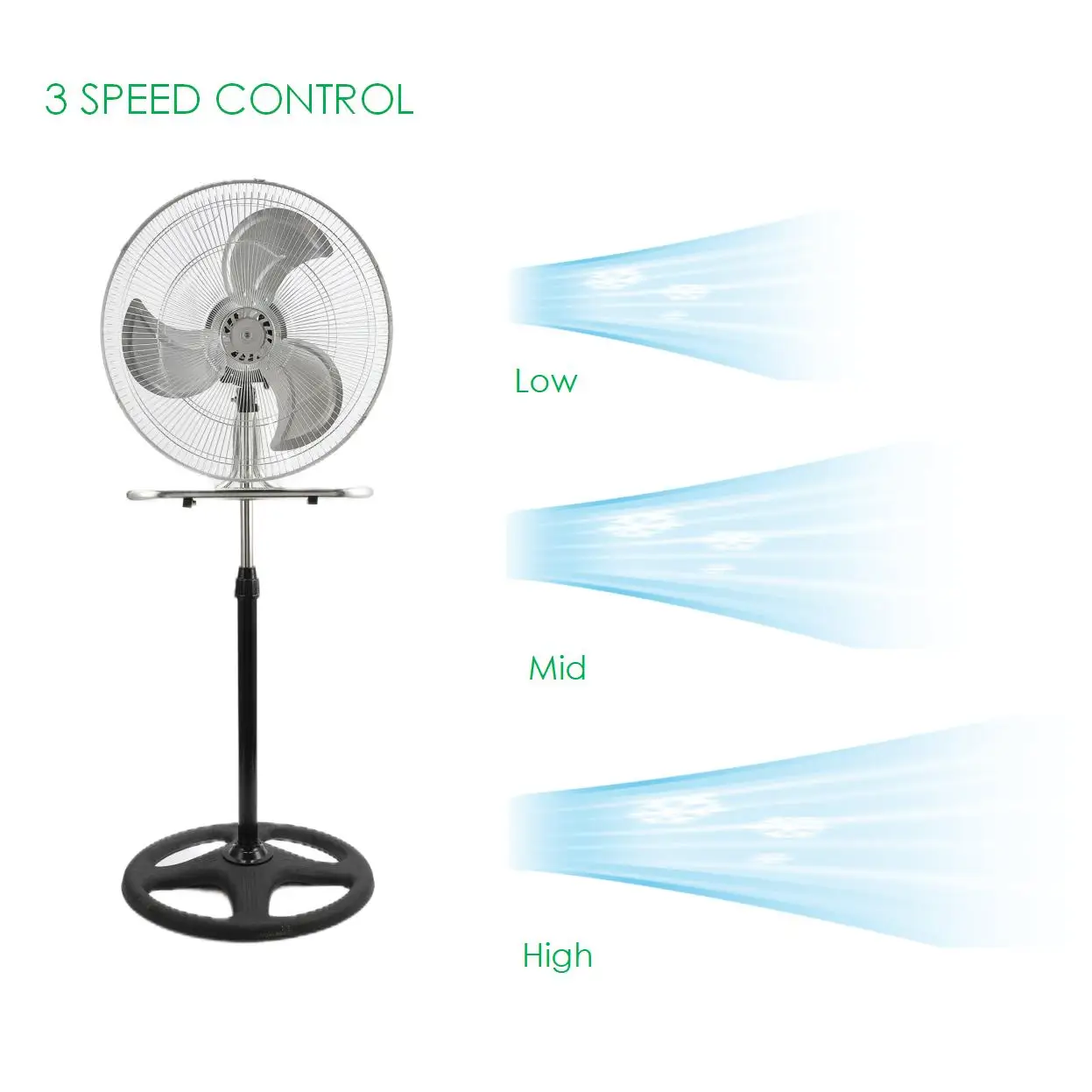 Hot Sale Ventiladore Industrial Standing Electric Fans 18 Inch ...