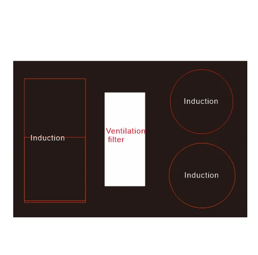 78cm Induction Cooktop with Integrated Recirculating Ventilation System ...
