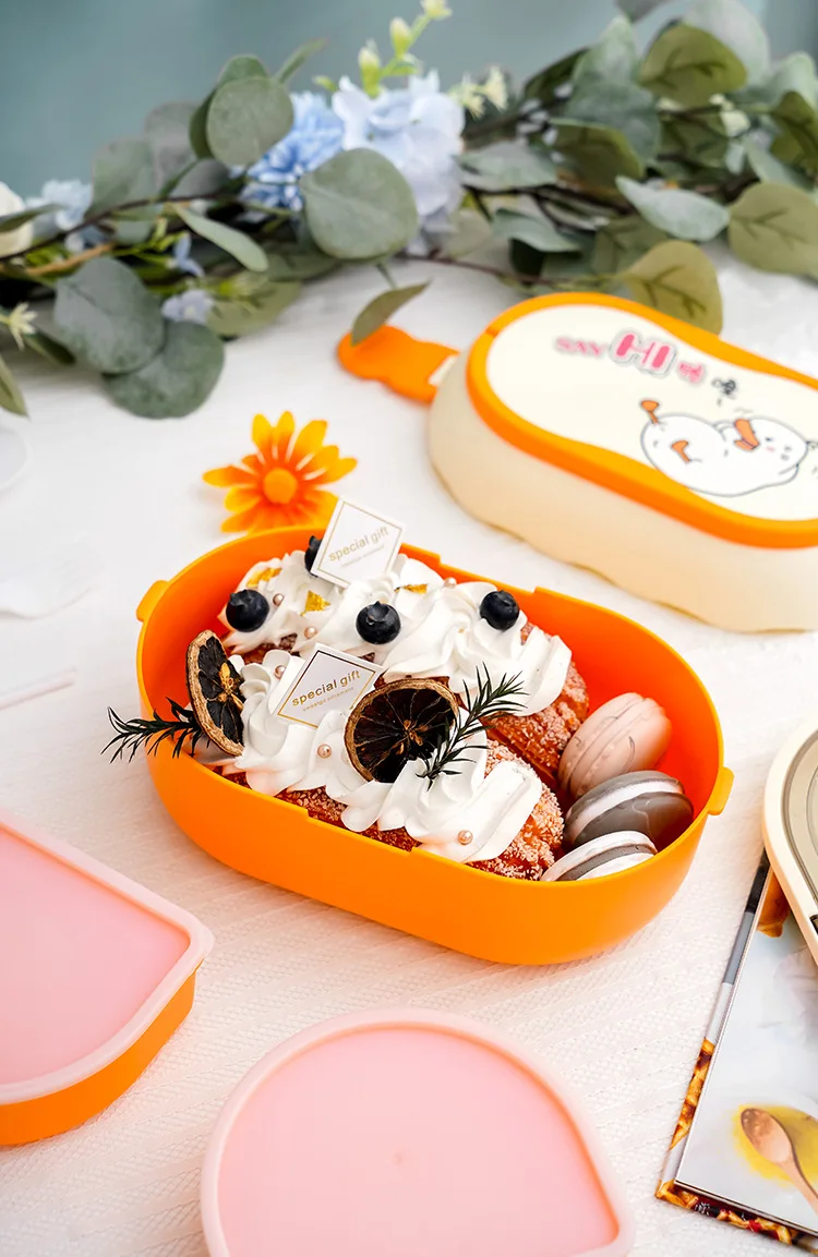 New Design Cute Style Lunch Box Microwave Bento Double Layers Child ...