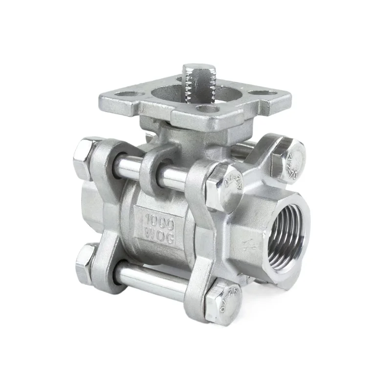 Industrial Stainless Steel Threaded Manual Ball Valve for Water Heating ...
