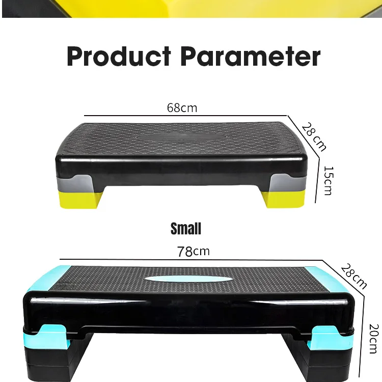 Customized 3 Levels Exercise Aerobic Stepper With Risers Non Slip ...
