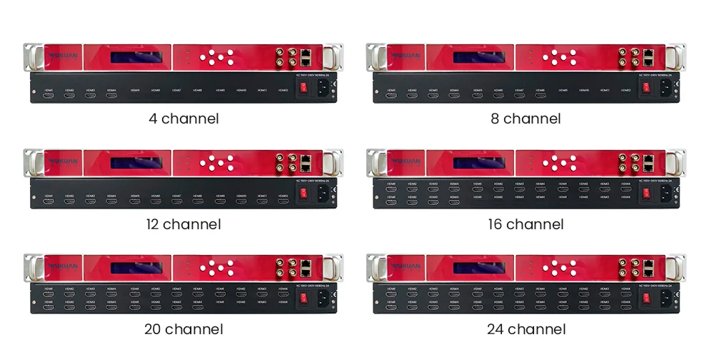 1u Rack 4/8/12/16/20ch Multi Channel Hd Mi Video H.264 Mpeg4 Encoder For Iptv Headend - Buy ...