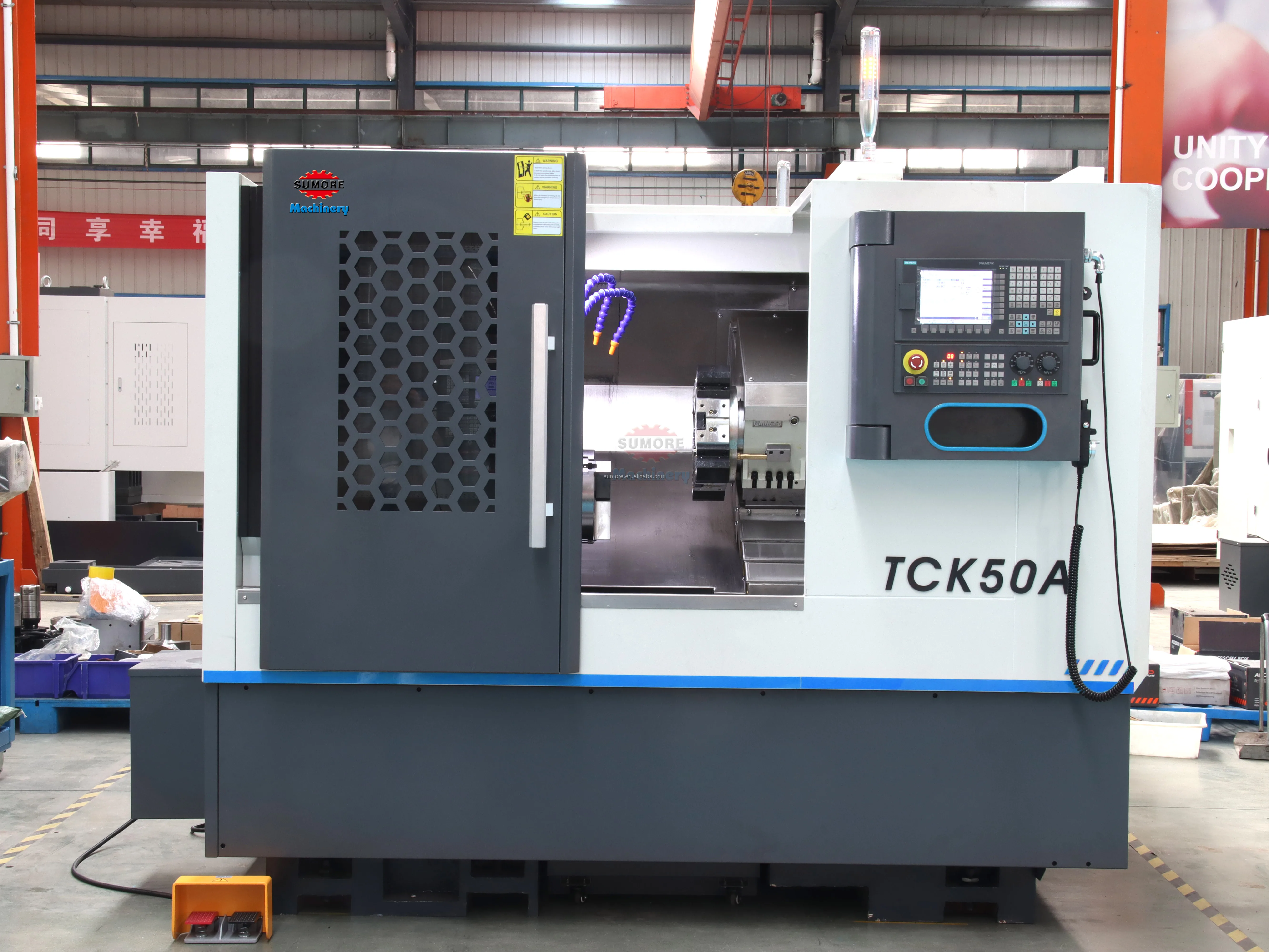 Sumore Tck50a Cnc Machines Lathe Inclined Bed Lathe Metal Casting Machinery Tck Cnc Slant Bed ...