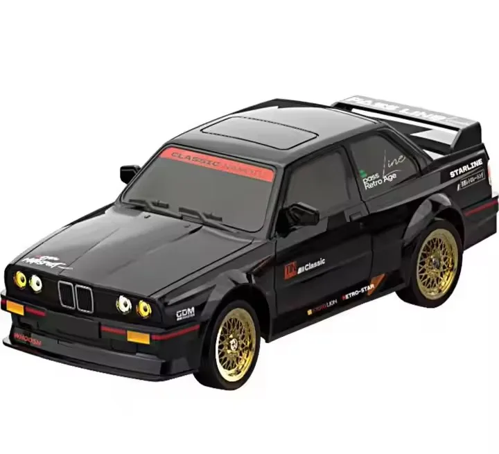 1:16 Retro RC Car 4WD Drift Sport with LED Lights, 50 km/h Speed, Ready ...