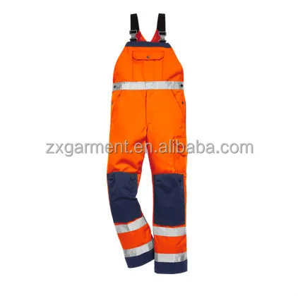 PVC Coated Waterproof Carpenter Work Bib Overall Hi Vis Reflective ...