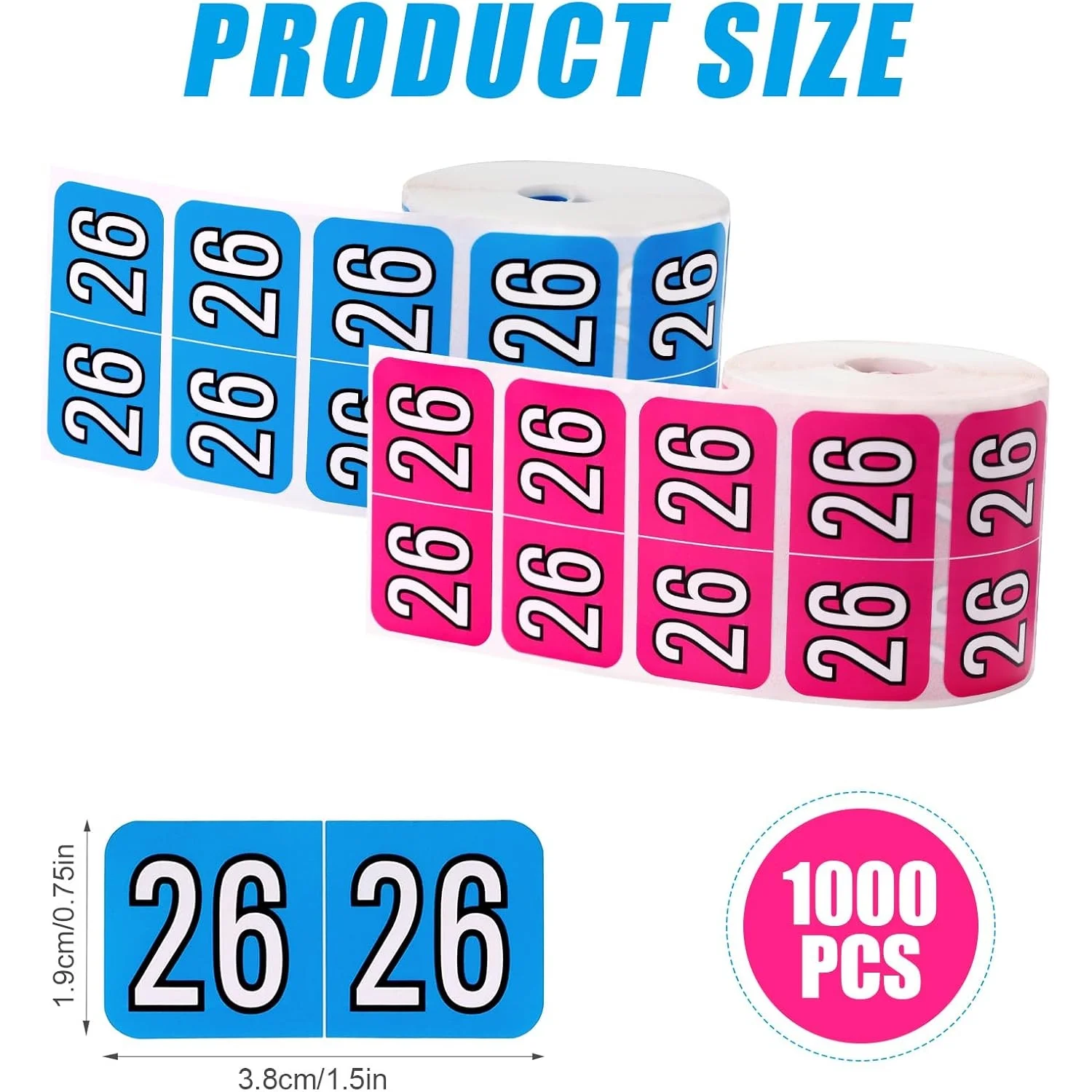 2026 File Folder Sticker Labels, 2026 Year Stickers for School Office ...