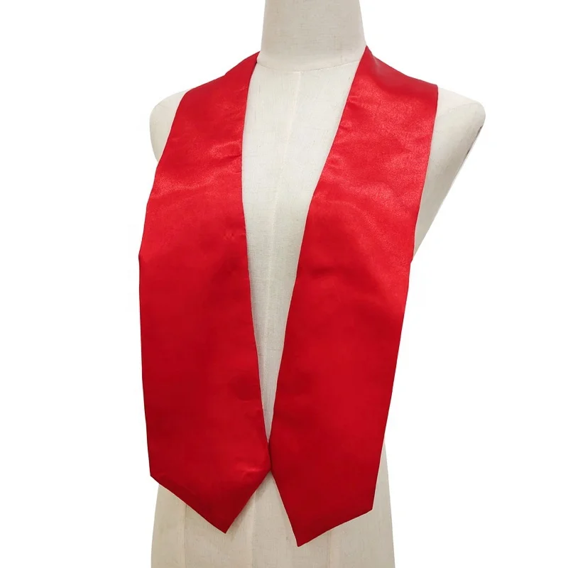 Class Of 2024 Unisex Adult Red Graduation Stole Plain Graduation Stole ...