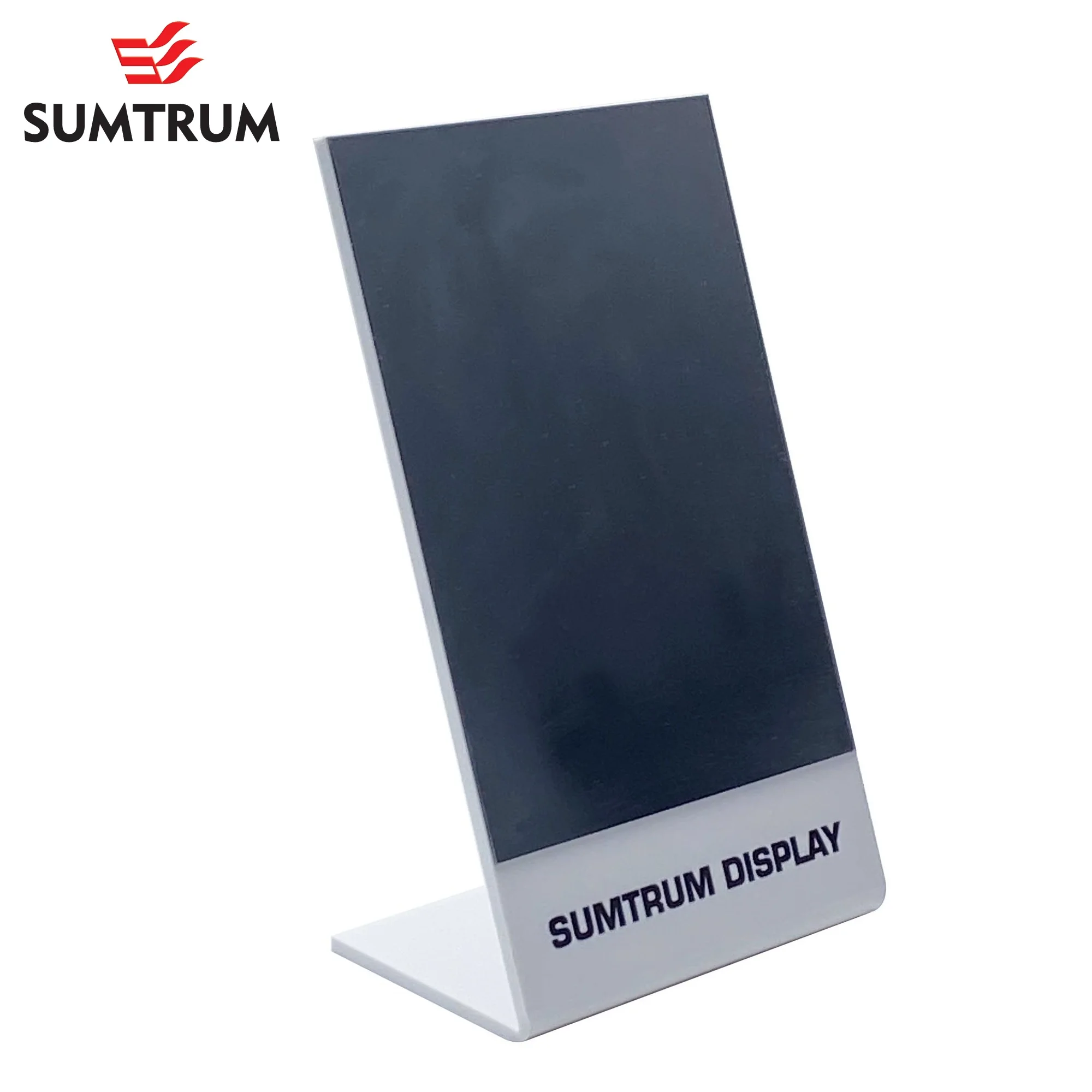 L shape Simple Design Glass Mirror With Acrylic Display Customized Logo ...