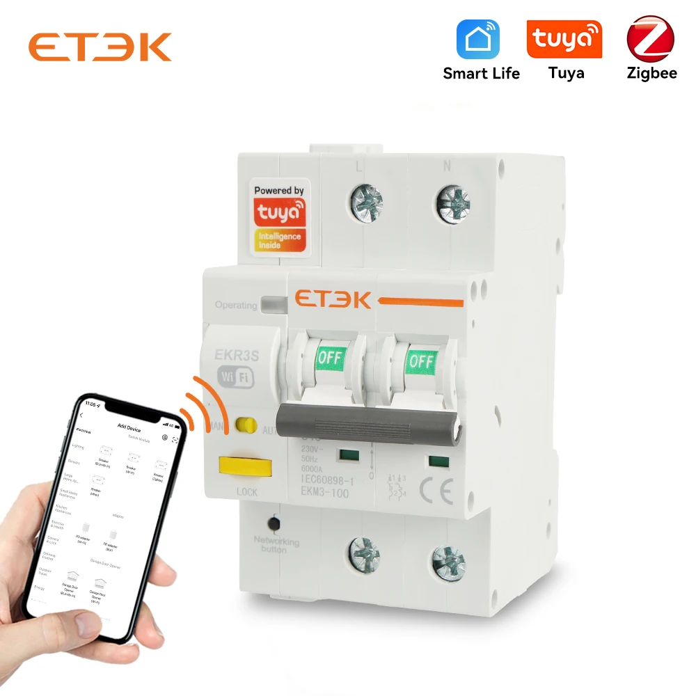Intelligent TUYA MCB Smart Miniature Circuit Breaker 40A 2P AC Type ...