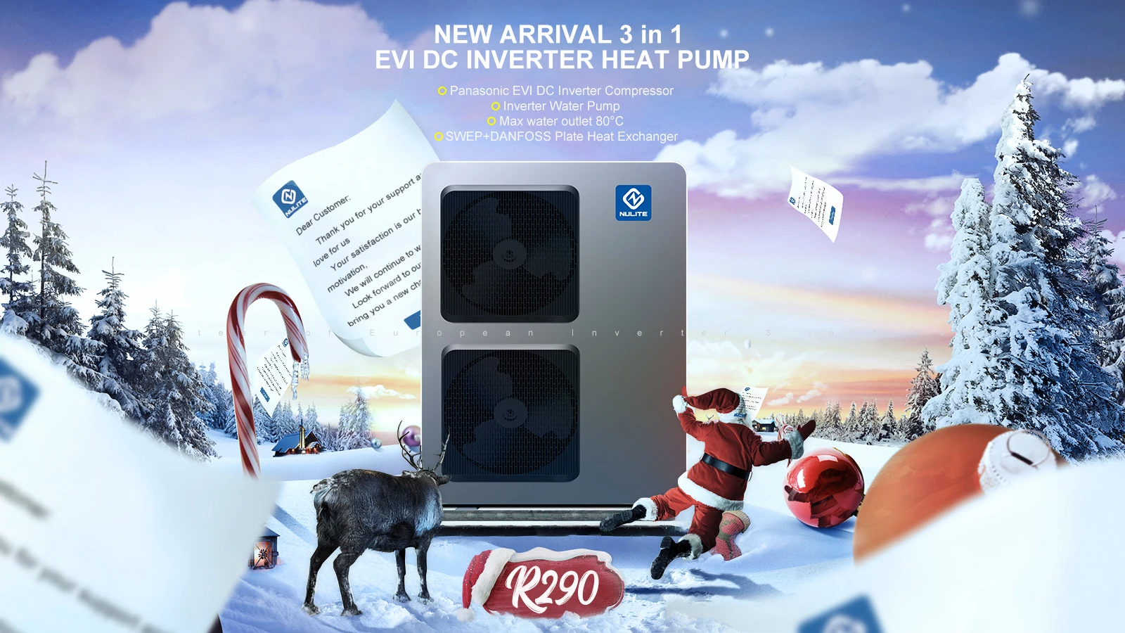 Nulite heatpump 난방 및 냉각 태양계 와이파이 heatpumps를 위한 열 펌프 20kw 를 급수하는 에너지 절약 ...