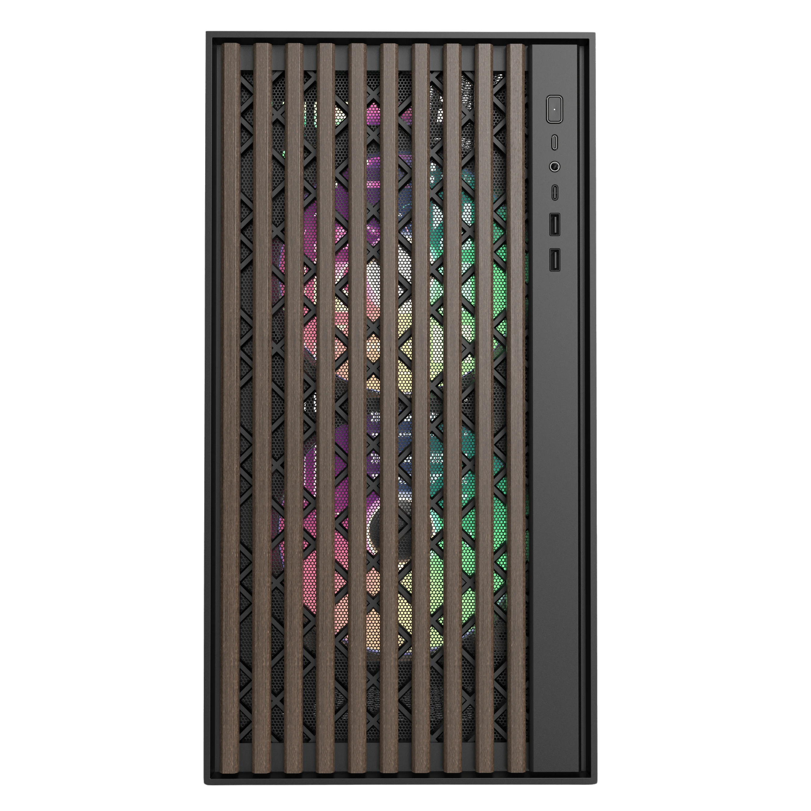 SAMA wooden pc case OEM Tempered Glass Gaming Computer Cabinet Desktop ...