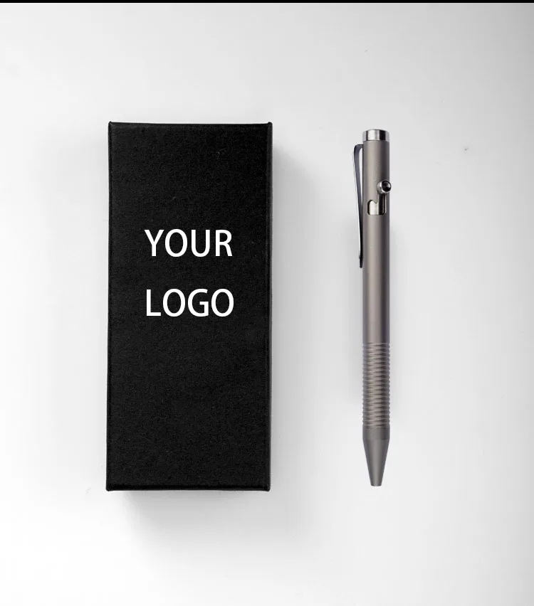 Titanium EDC Ballpoint Pens with Custom Logo & Metal Pen Rifle Bolt Pen