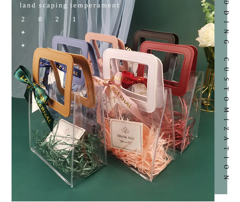 Fancy Cheap Pvc Plastic Gift Bag Transparent Wedding Souvenir Candle ...