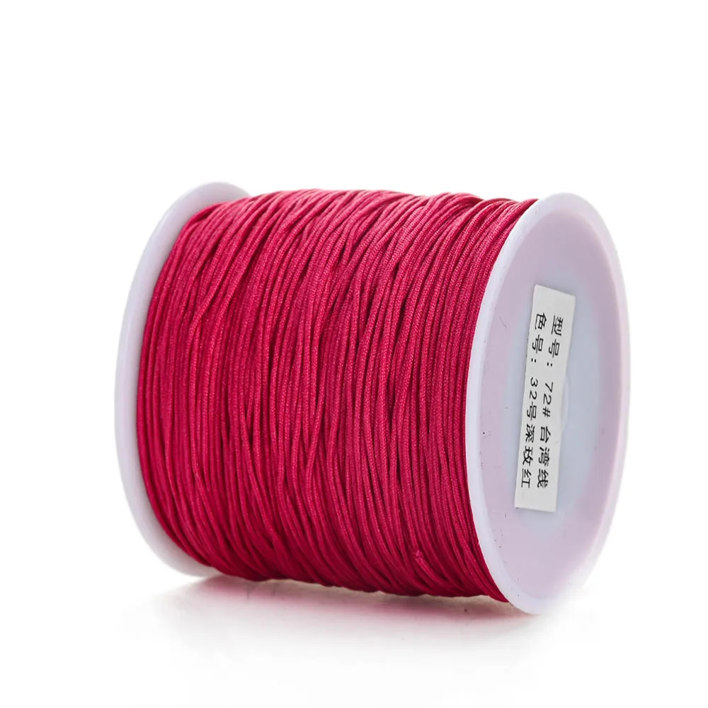 100m/roll 0.8mm 28 Colors Nylon Thread Cord String For Diy Making ...