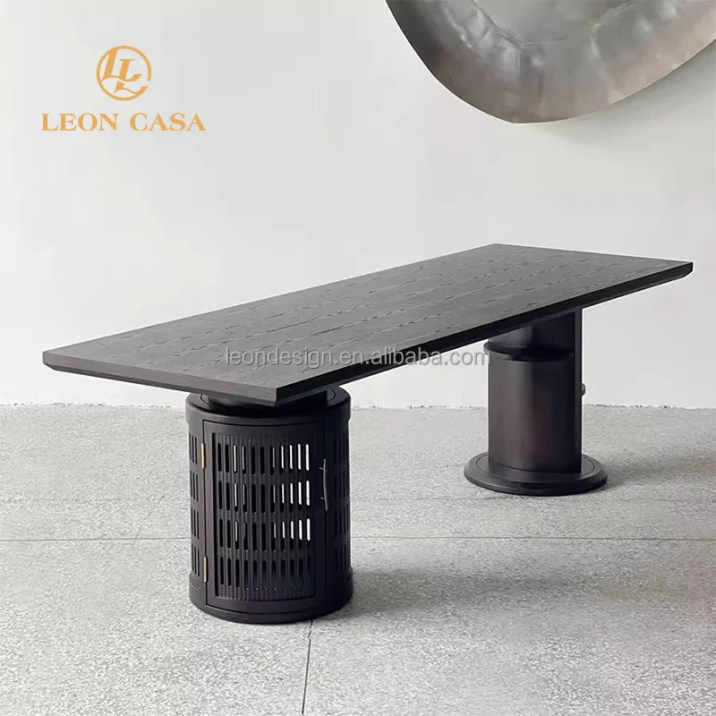 Custom Neoclassical Modern Solid Wood Cage Cabinet Chinese Tea Table ...