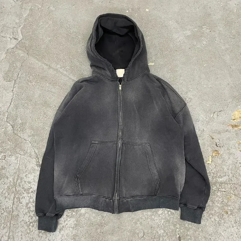 Custom High Quality Streetwear Hoodie Fleece Blank Zip Up