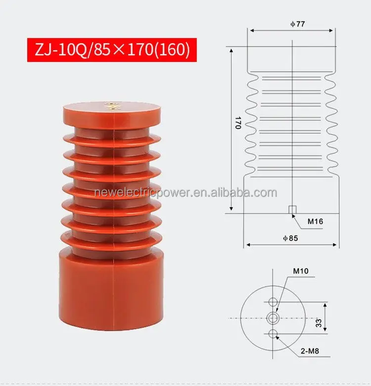 10kv 24kv 35kv Hv/mv Bus Bar Epoxy Resin Support Post Red Resin ...