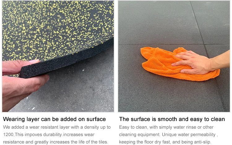 Wholesale 2 Inch Thick Gym Rubber Mats for Sports Venues