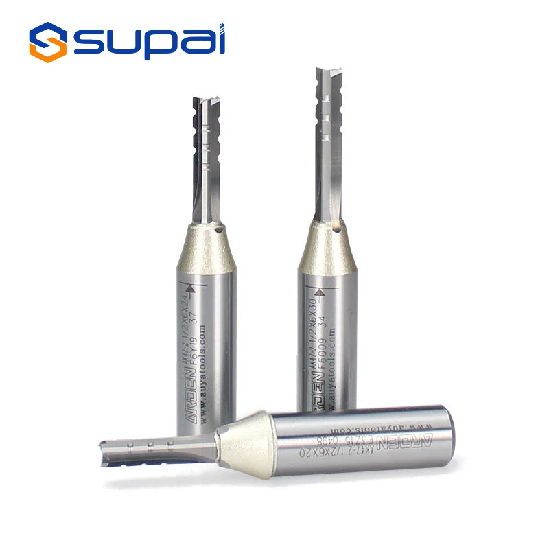 Supal Cnc Router Bit Tct Carbide Milling Cutter Straight Bit And 1/4 ...