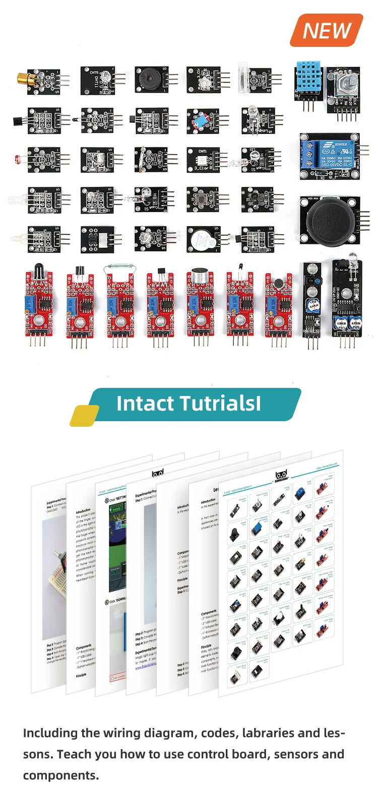 Robotlinking 37 Sensor Modules Kit - Compatible with Arduino