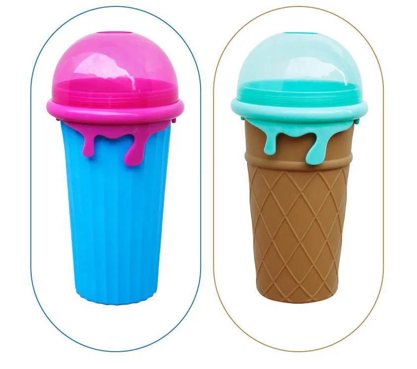 Eco-friendly Plastic Ice Cream Frozen Magic Slushy Squeeze Cup 500ml ...