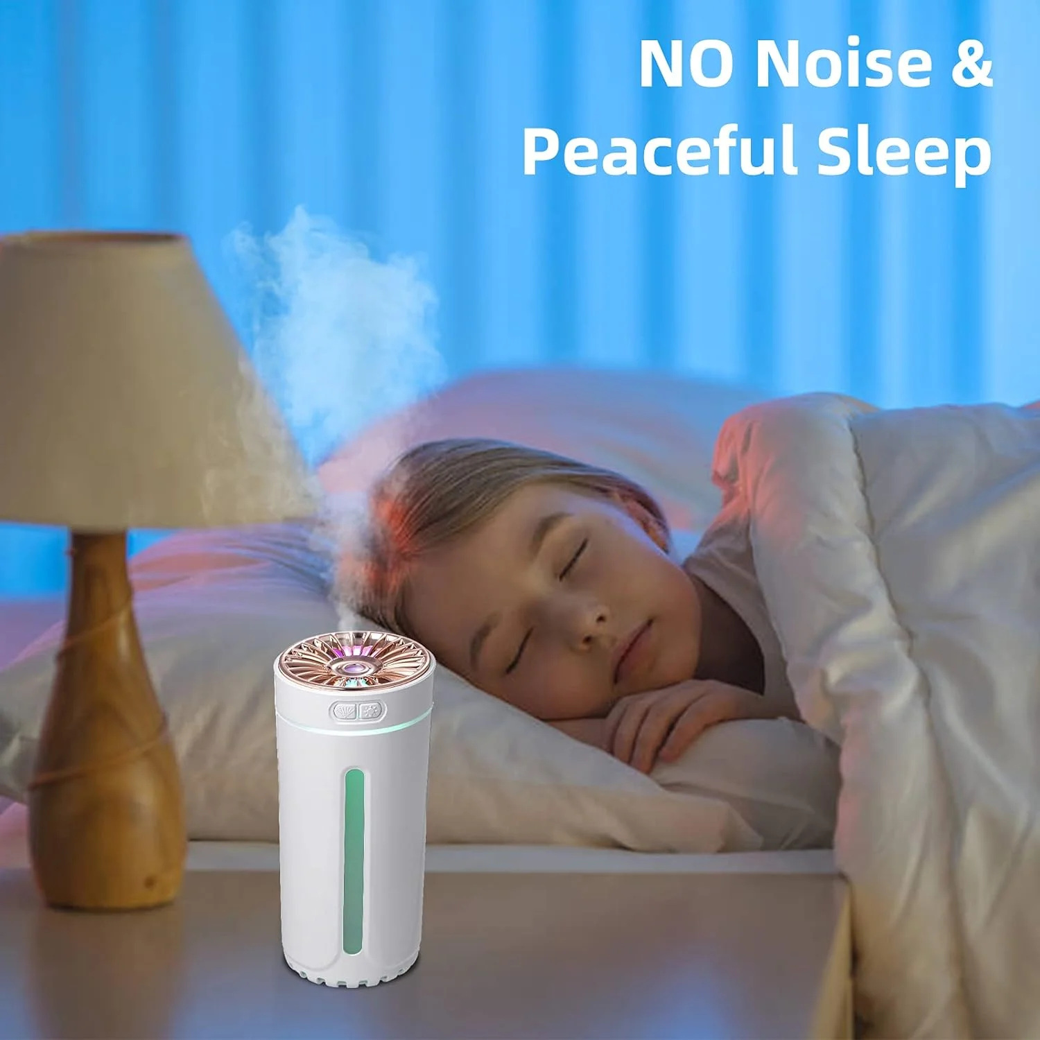 Portable Usb Air Humidifier Rechargeable Colorful Led Lamp Cool Mist ...