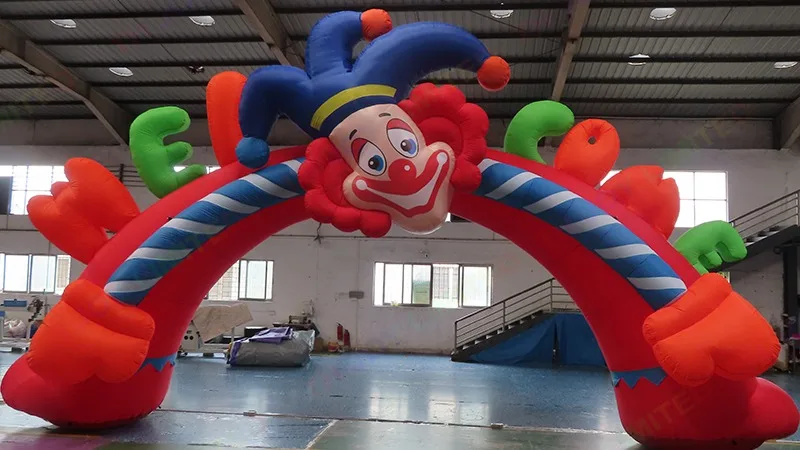 10x5m Outdoor Circus Welcome Arch Inflatable Clown Arch For Halloween ...