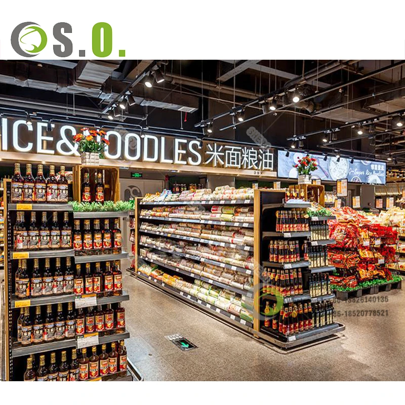 Supermarket Design Layout Modern - Customize Your Shelves