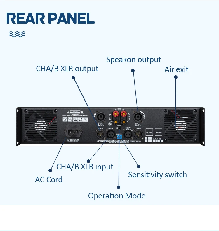 MT800 Power Amplifier - 800 Watts Dual Channel Subwoofer DSP