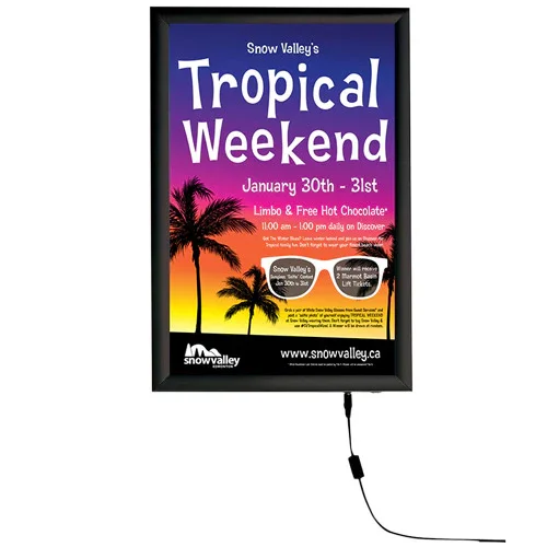 Wall Mounted Lightbox Sign Holder Advertising Led Snap Poster Frame ...