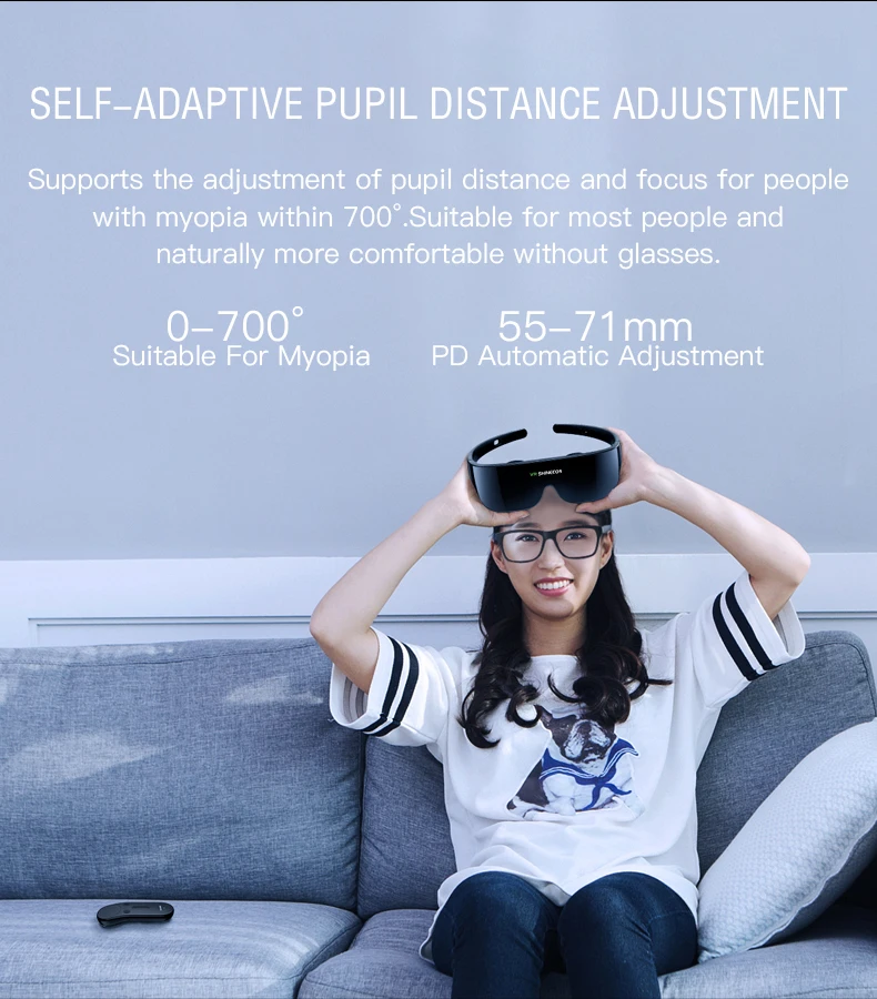 Immerse Yourself in 1058 PPI HD AR Smart Glasses VR Experience