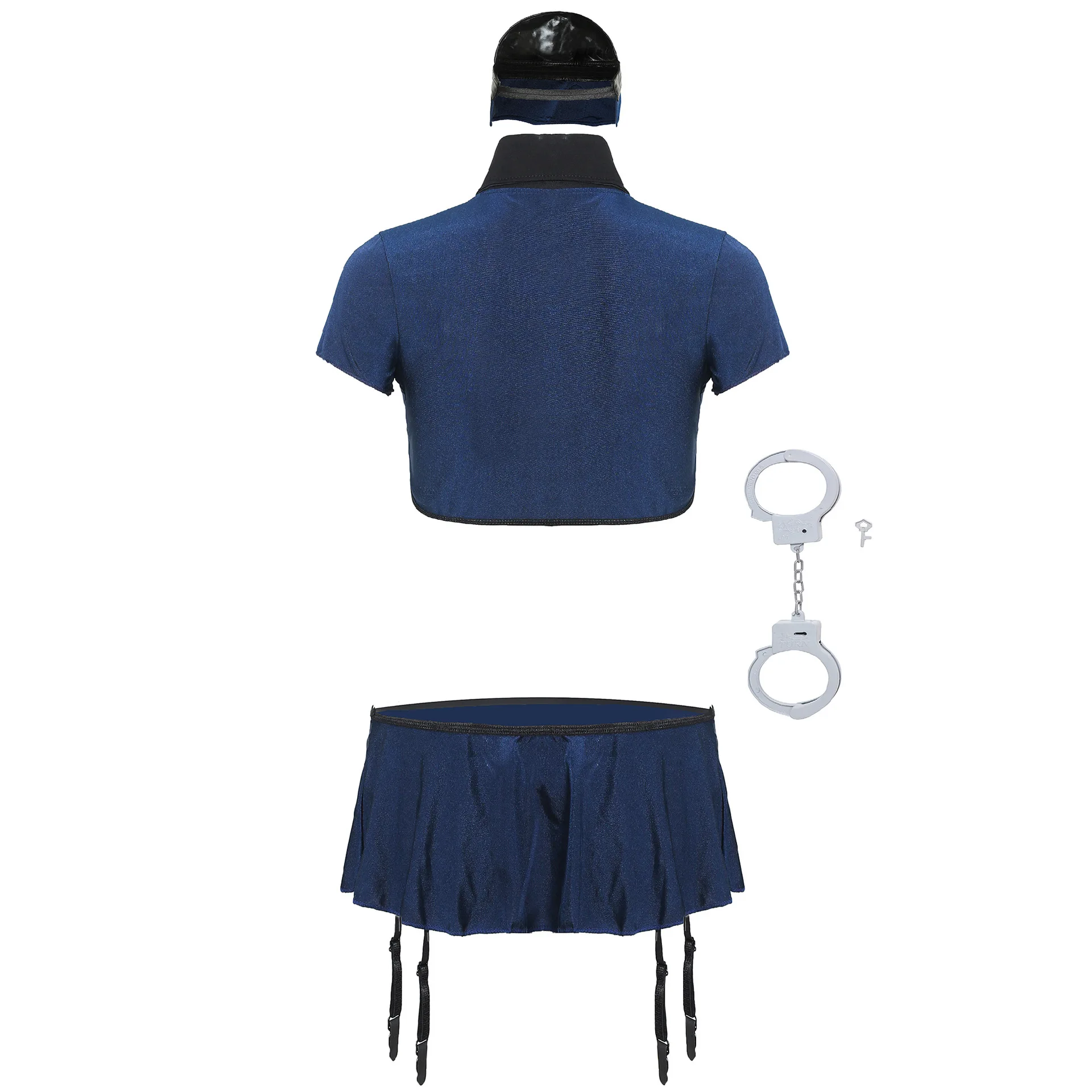 Knot Cop Uniform Police Costume Set for Women - Sexy Cop Outfit with ...