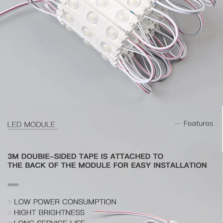 SMD DC 12V Waterproof Led Modules High Bright Light Outdoor 1.2W 3 Leds ...