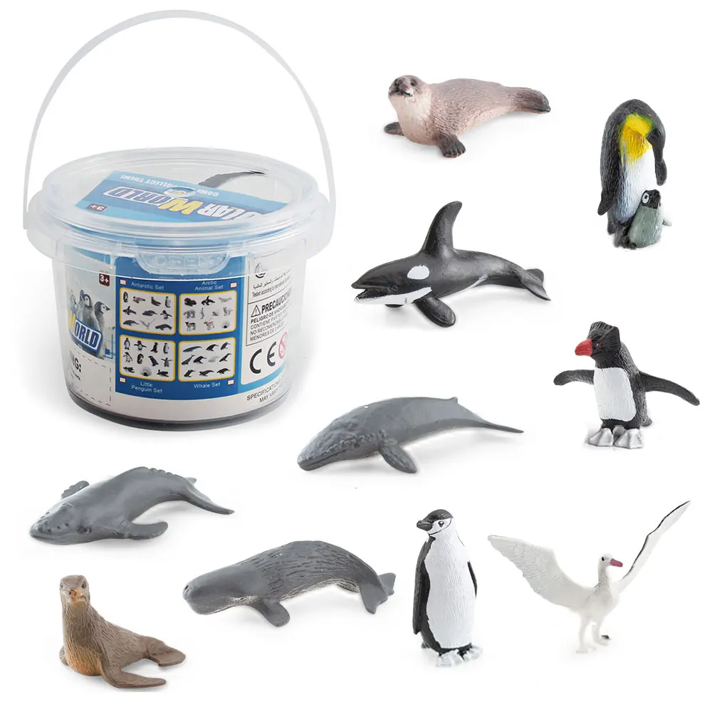 Wholesale Plastic Penguin fox Polar Bear Mini Toy Bulk Arctic Animal ...