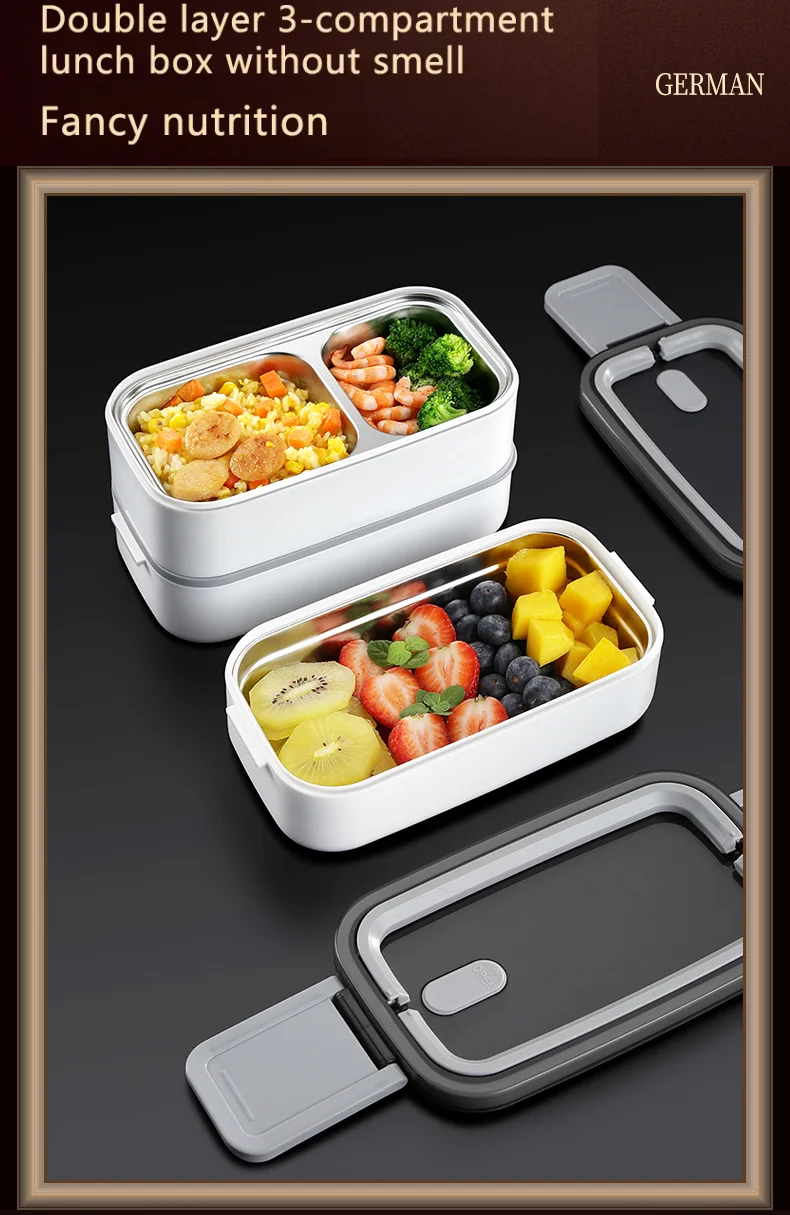 Eco Friendly Stackable Thermal Insulated Lunch Container with Lunch Bag ...