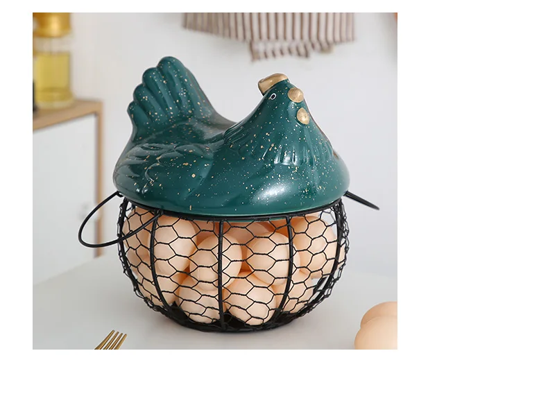 Ins Nordic Light Luxury Ceramic Egg Storage Basket Kitchen Fruit Basket ...