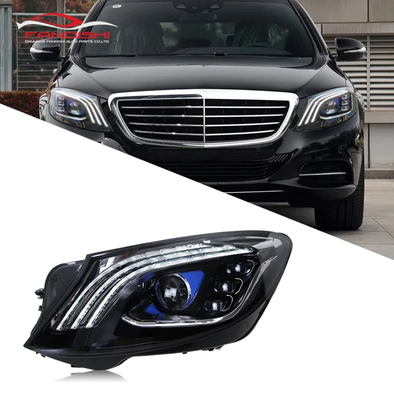 Upgrade Maybach Style Full Led W205 Headlight Headlamp Assembly For ...