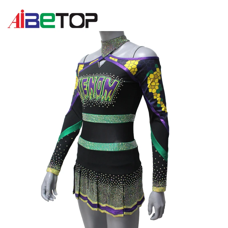 Sexy Yellow Cheerleading Uniforms Letter Printed Uniform - Buy Cheer ...