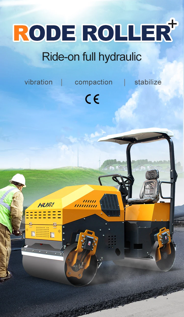 3000kg 3 Ton Diesel Engine Mini Compactor Road Roller Ride On Roller ...