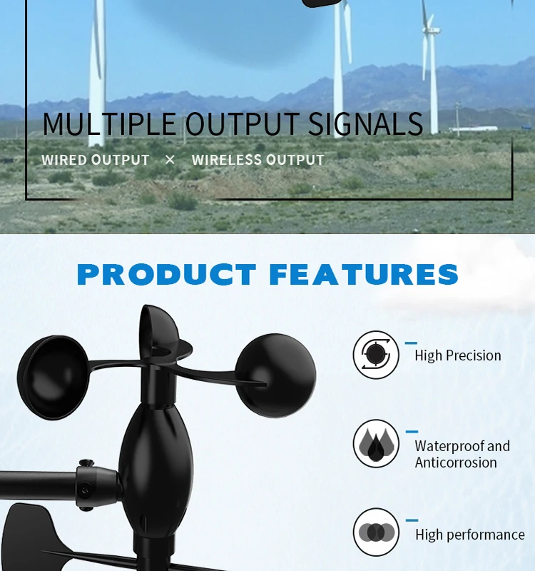 Osa Integrated Wind Speed And Wind Direction Sensor Rs485 4-20ma 0-5v ...