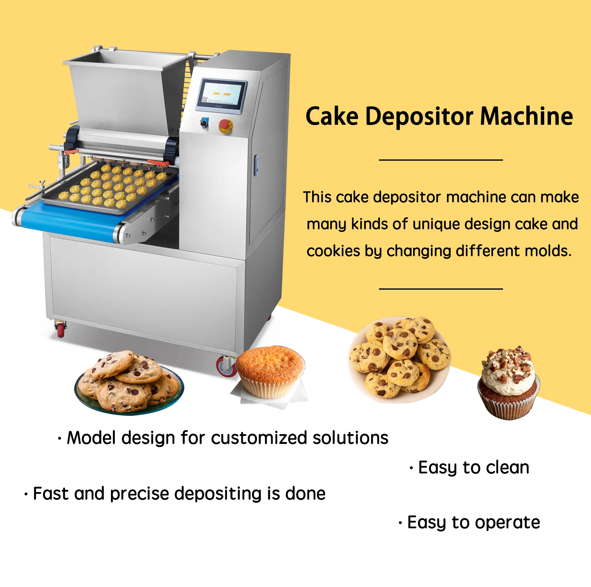 Industrial Automatic Making Butter Two Color Cookies Chocolate Macaron ...