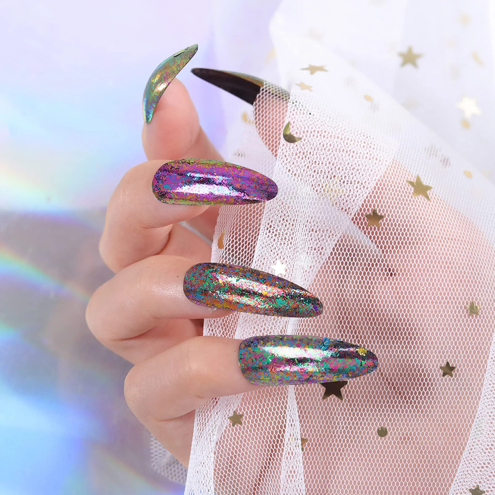 Cosmetic Chameleon Flake Color Shifting Effect Nail Chrome Holographic ...