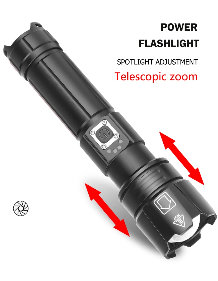 1500 Meters Long Throw LED Flashlight - Rechargeable & Durable