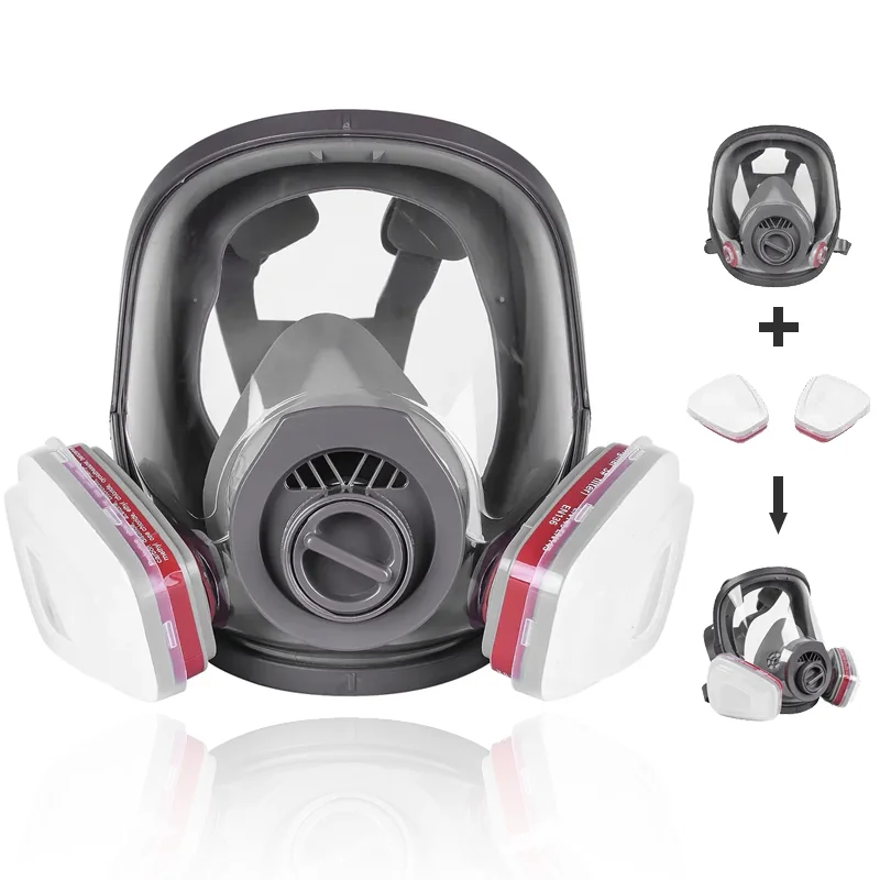 Personal Protective Equipment Fm-102b Full Face Gas Mask Double Filter ...