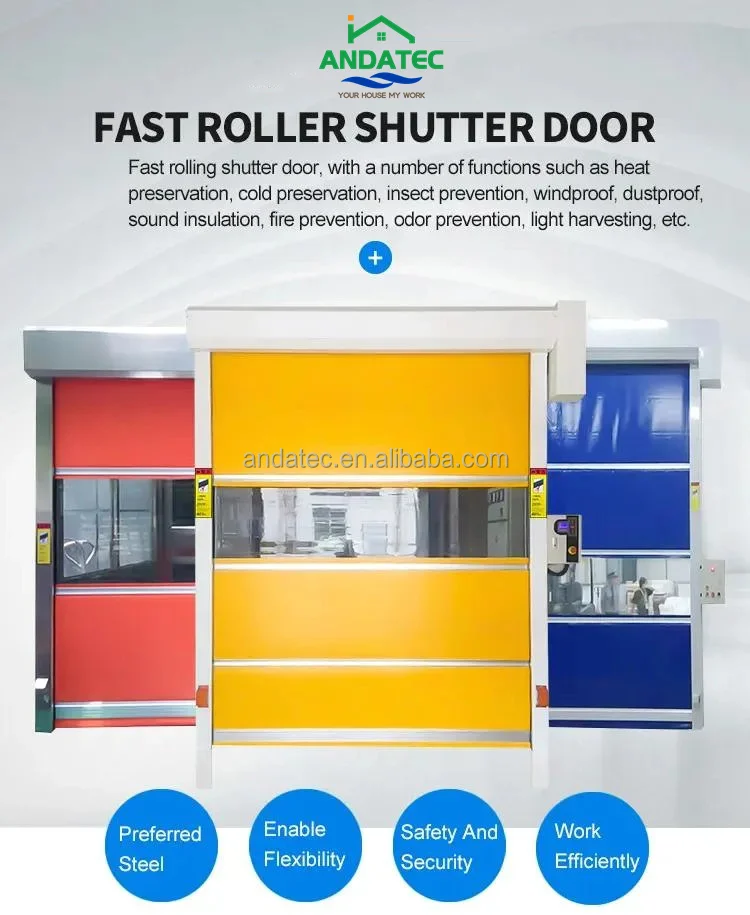 Industrial Transparent Automatic Steel Frame Pvc Curtain High Speed ...